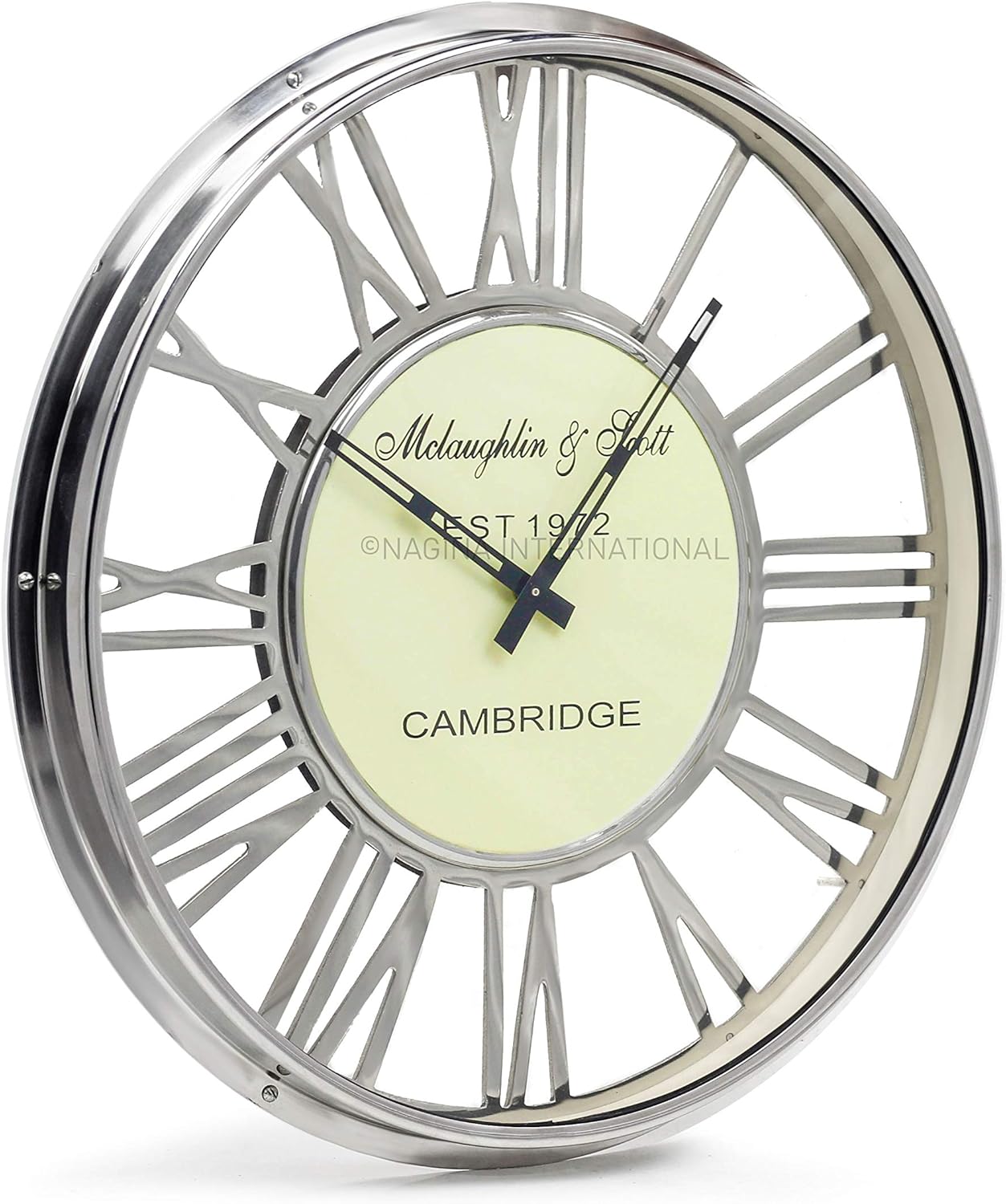 Large Metal Cast Wall Clock Cast Aluminum Numerals | Authentic Time's ...