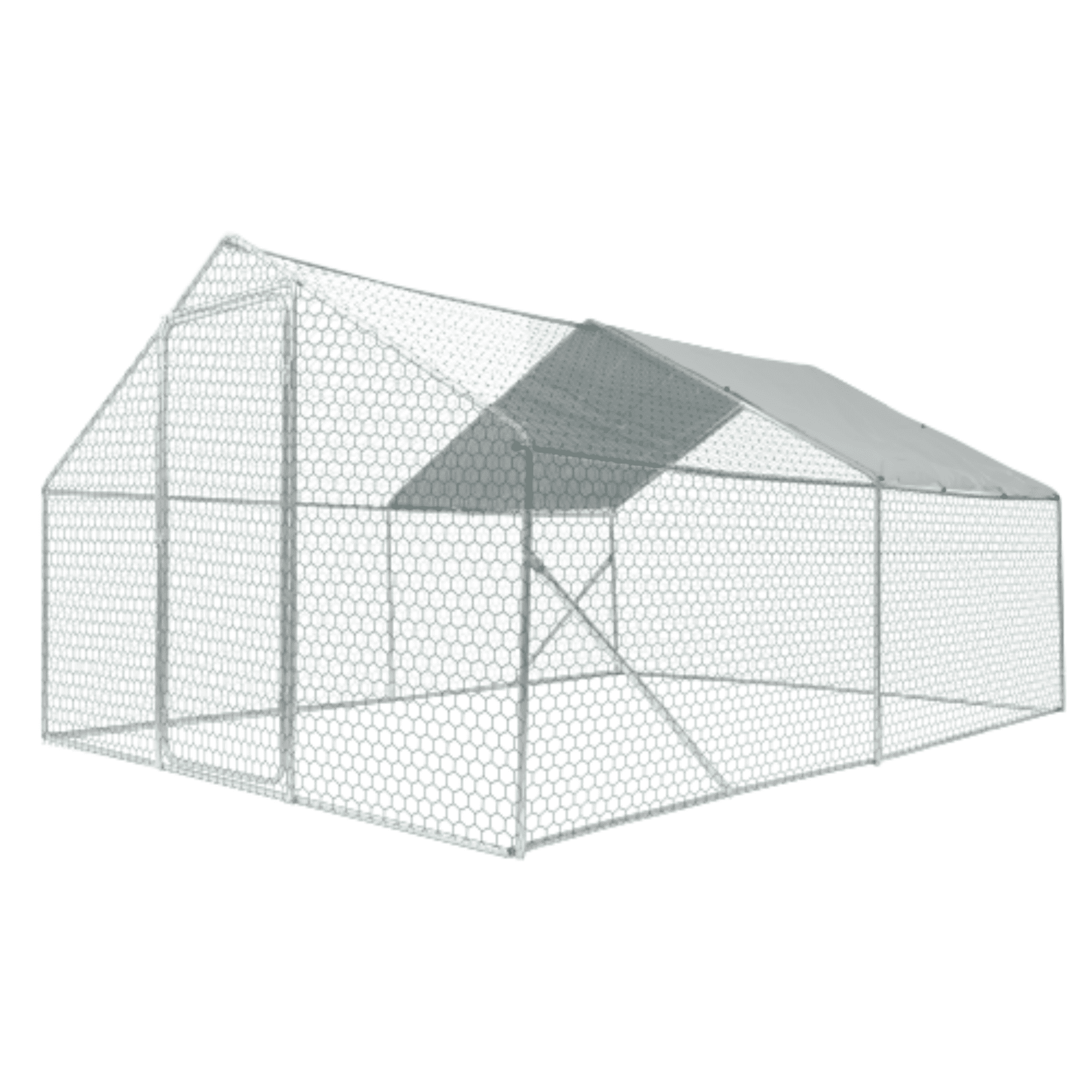 Large Metal Chicken Coop, 13x10x6ft Walk-in Chicken Runs with ...
