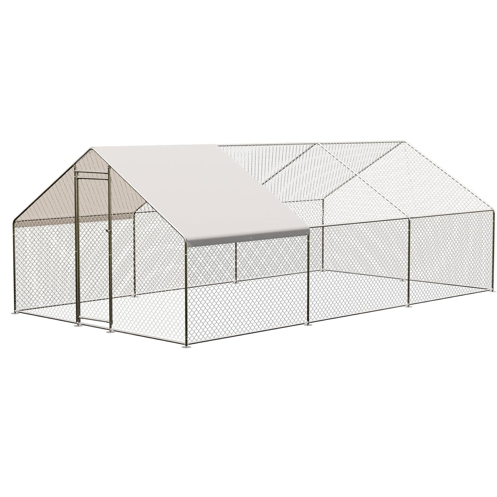 Large Metal Chicken Coop for 6 to 10 Chickens, Chicken Pens Outdoor ...