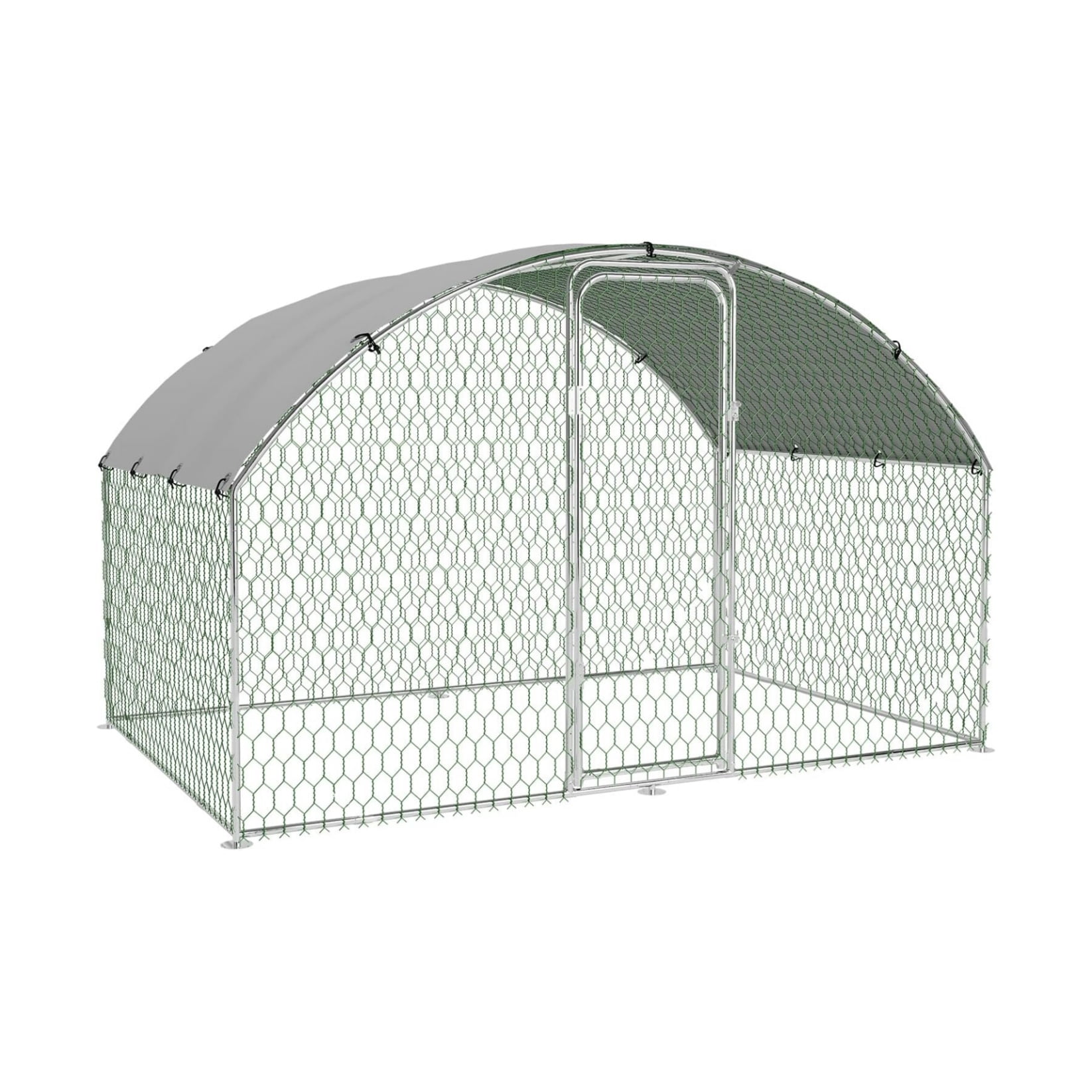 Large Metal Chicken Coop, Large Chicken Coop for Yard, Walk-in Poultry ...