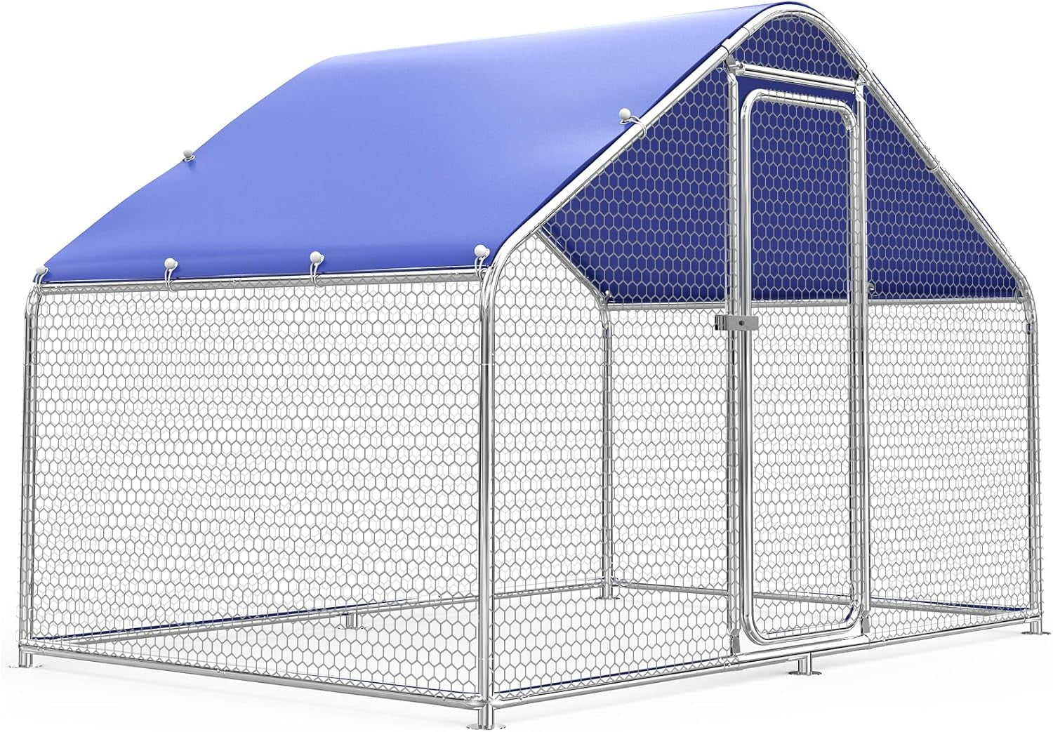 Large Metal Chicken Coop with Hexagonal Chicken Wire, Chicken Coop Run ...