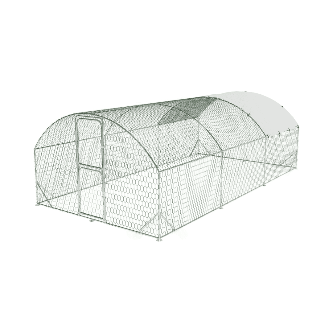 Large Metal Chicken Coop, Metal Chicken Run with Reinforced Triangle ...