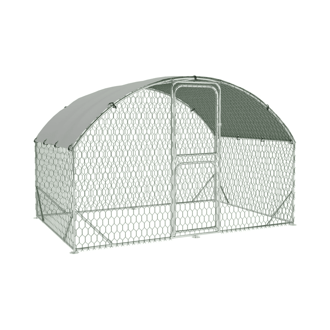 Large Metal Chicken Coop, Metal Chicken Run with Reinforced Triangle ...