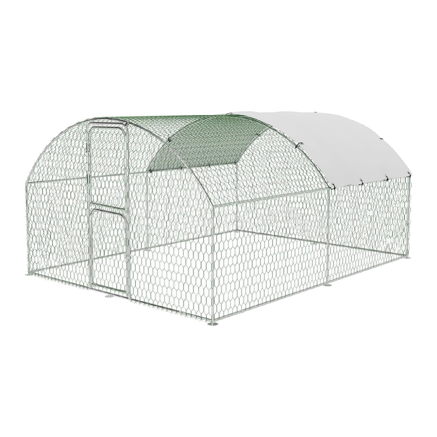 Large Metal Chicken Coop, Outdoor Heavy Duty Walk-in Poultry Cage ...