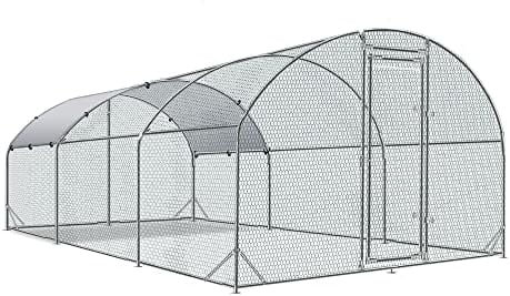 Large Metal Chicken Coop Upgrade Tri-Supporting Wire Mesh Chicken Run ...