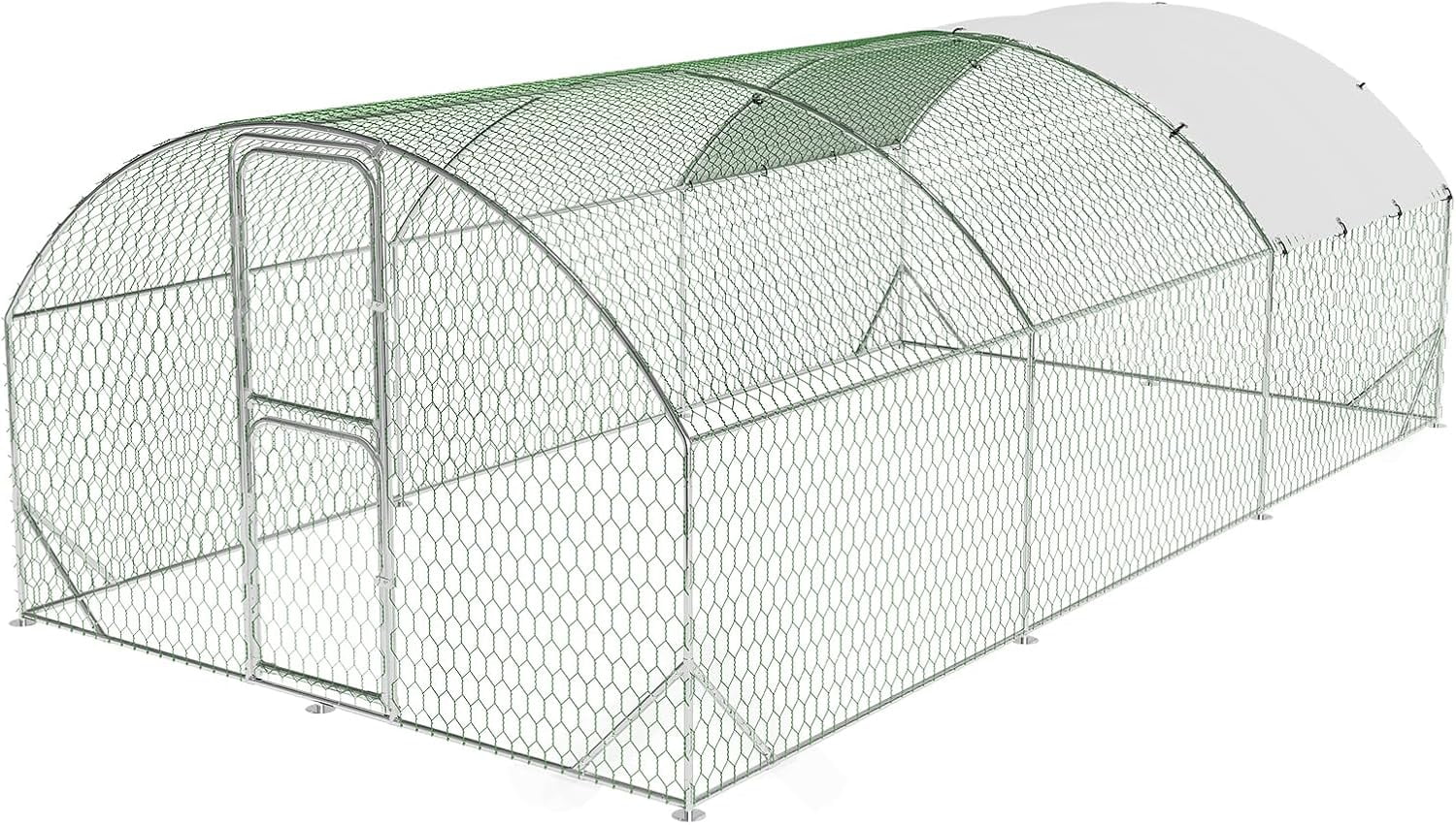 Large Metal Chicken Coop, Walk-in Poultry Cage, Chicken Run Pen House ...