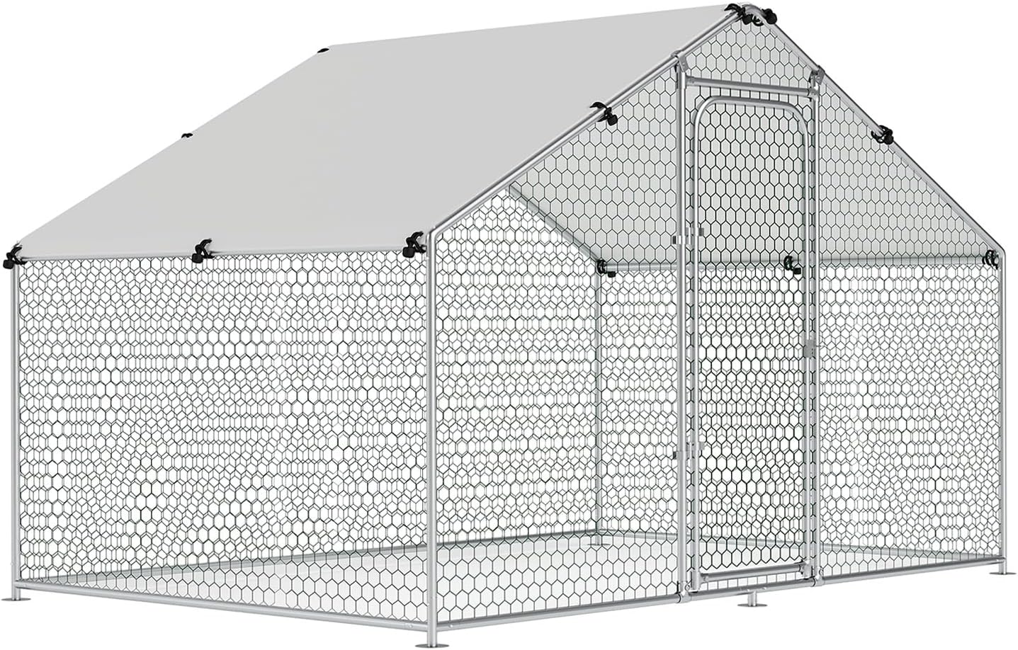 Rupzen Large Metal Chicken Coop, Walk-in Outdoor Poultry Cage ...