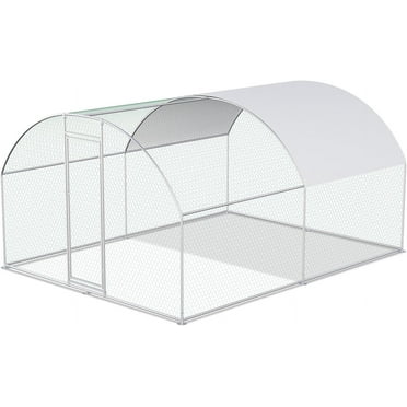 HITTITE Large Metal Chicken Coop, Outdoor Walk-in Cage, Waterproof ...
