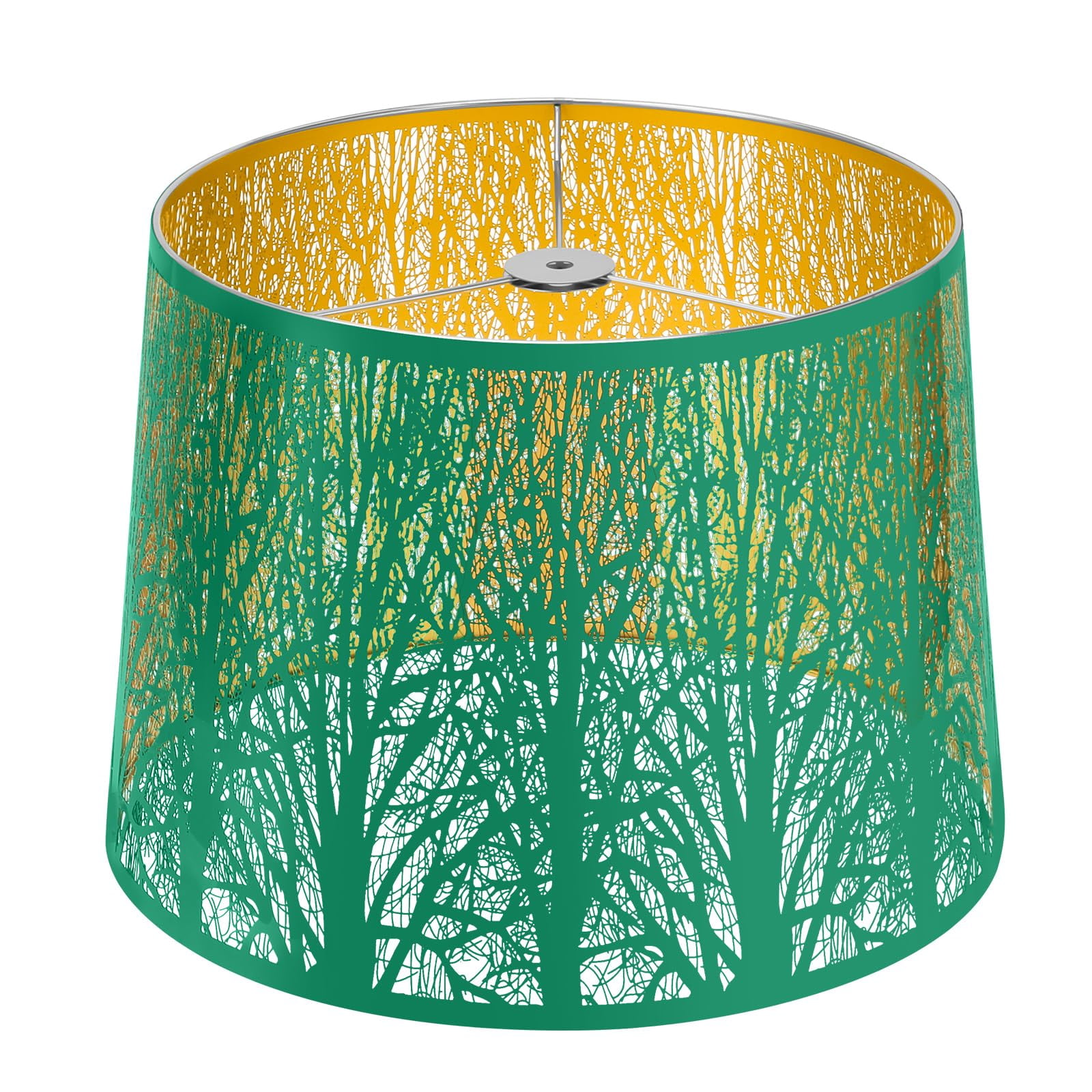 Large Metal Lampshade Forest Etching Forest Lamp Shade Pattern 12'' Top × 14'' Bottom × 10 ...