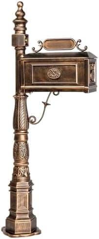 Large Metal Mailbox with Post for Outside Combo, Side Mount with Stand ...