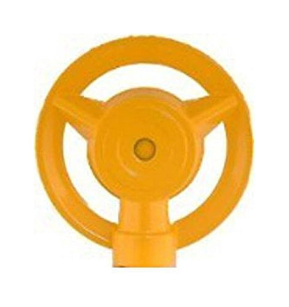Large Metal Round Pattern Sprinkler, Yellow QVS Sprinklers 4113 ...