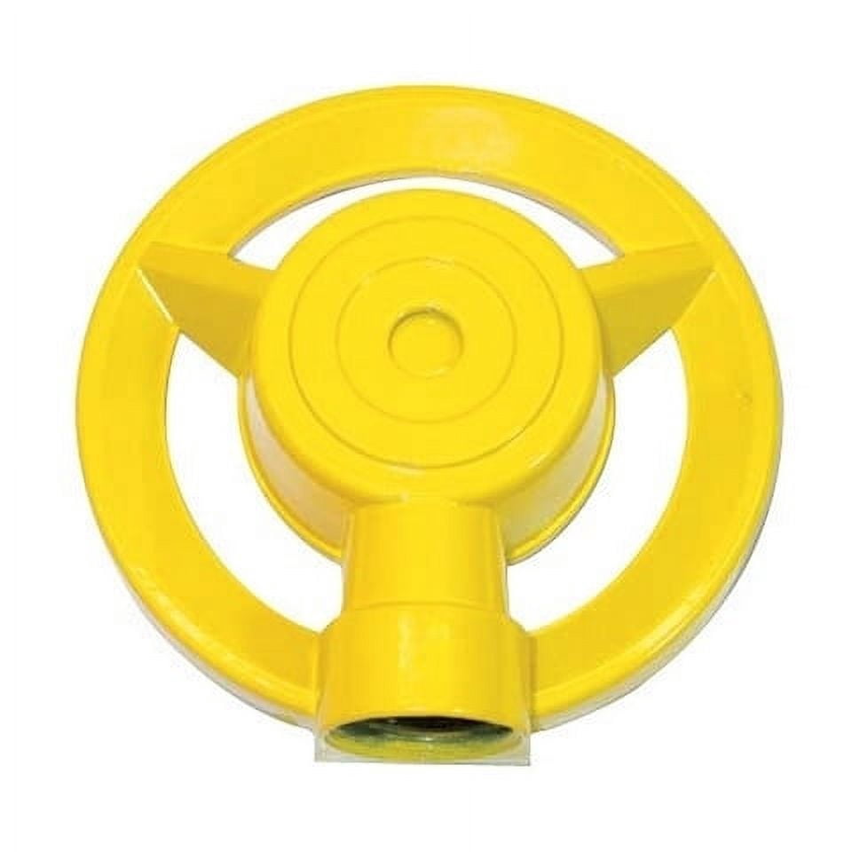 Large Metal Round Pattern Sprinkler, Yellow QVS Sprinklers 4113 ...