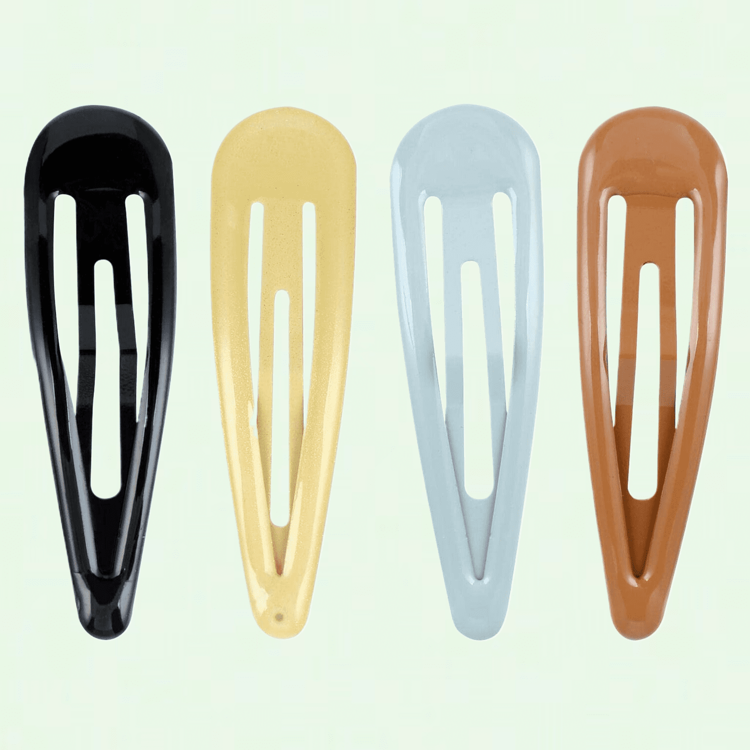Large Metal Snap Hair Clips - 2.8 inch, 24pcs, 4 Colors, Smooth Coated ...