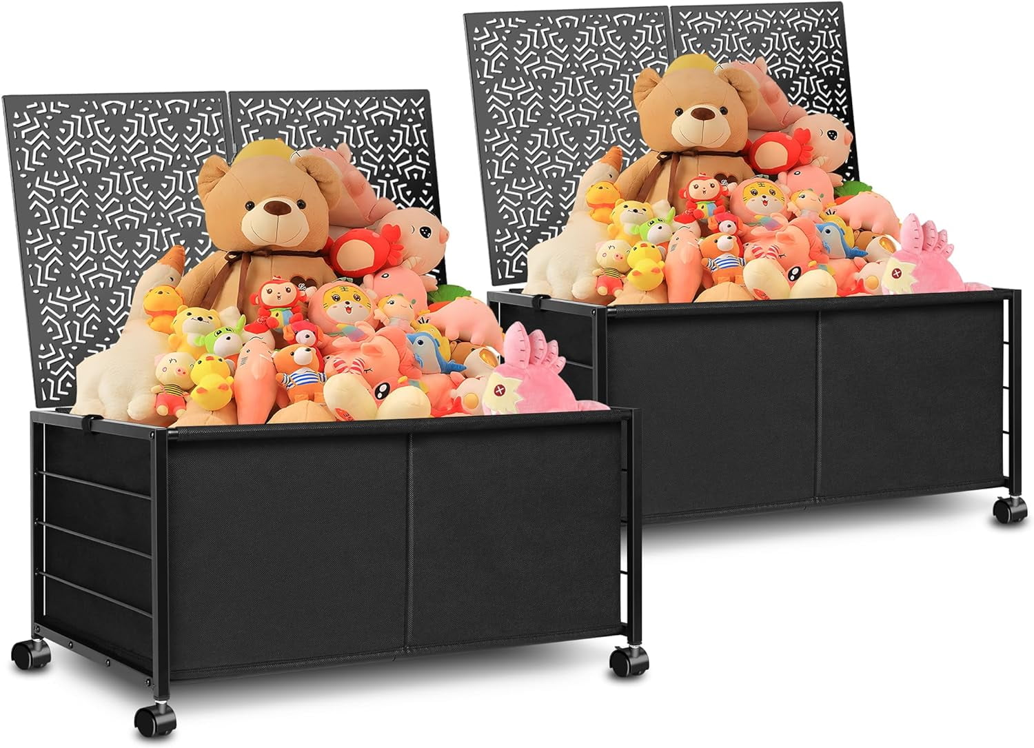 Large Metal Toy Box Storage, 2 Pack Large Toy Storage and Organizer ...