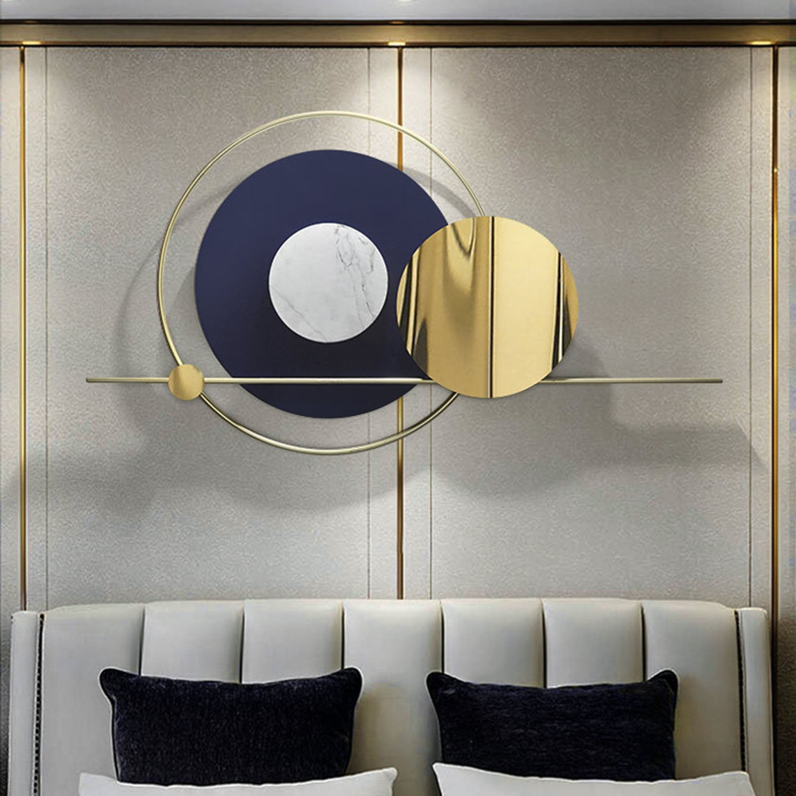 Large Metal Wall Sculpture 106 x 58cm Modern 3D Luxury Metal Wall Decor ...