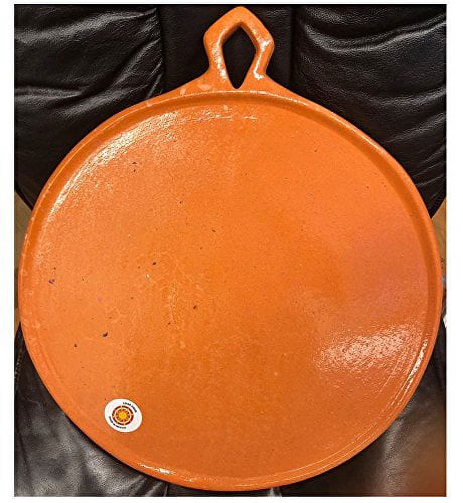 Large Mexican Comal Cazo Griddle Flat Pan Dish Tray Clay Barro Tortilla ...