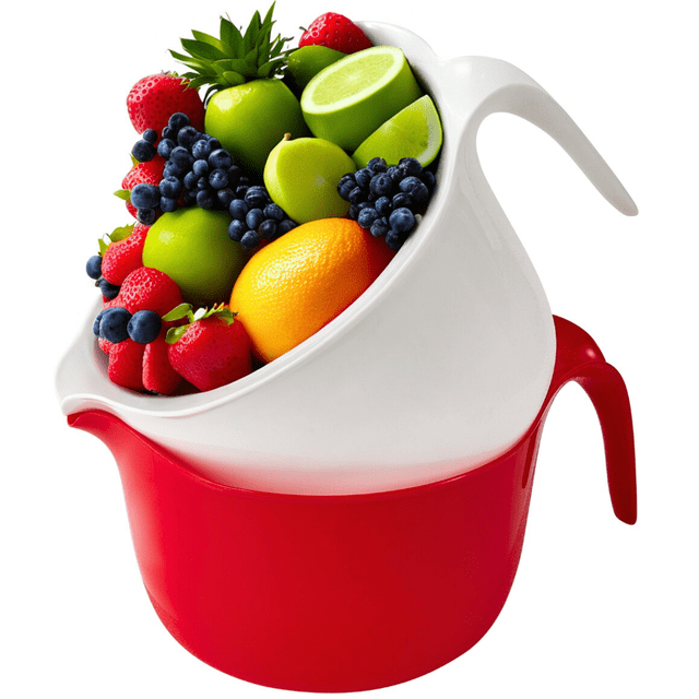 Walmart's Kitchen Prep Set: 2 Large Mixing Bowls with Handles & Pour ...
