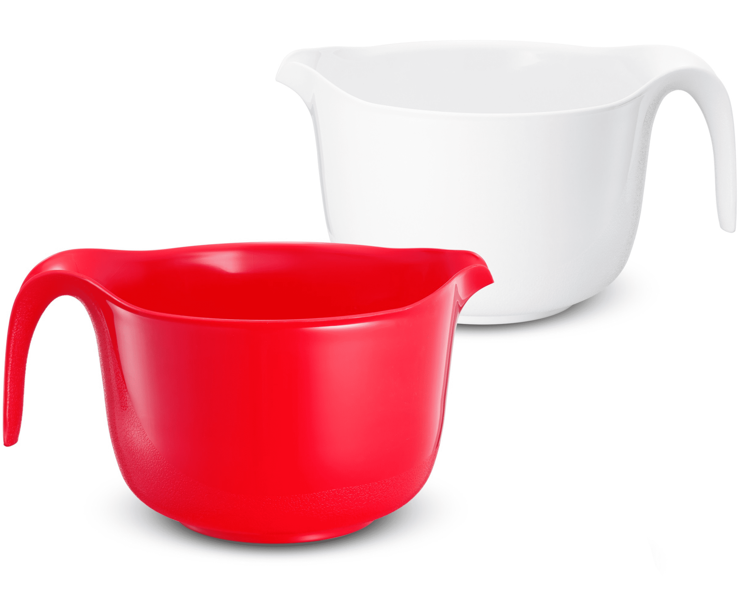 Osnell USA Large Plastic Mixing Bowls Set of 2, 3.6 Quart Batter Bowls ...