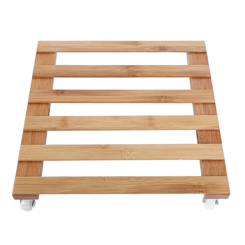 Large Mobile Pot Plant Shelf with Wheels for Garden Use - Wooden ...