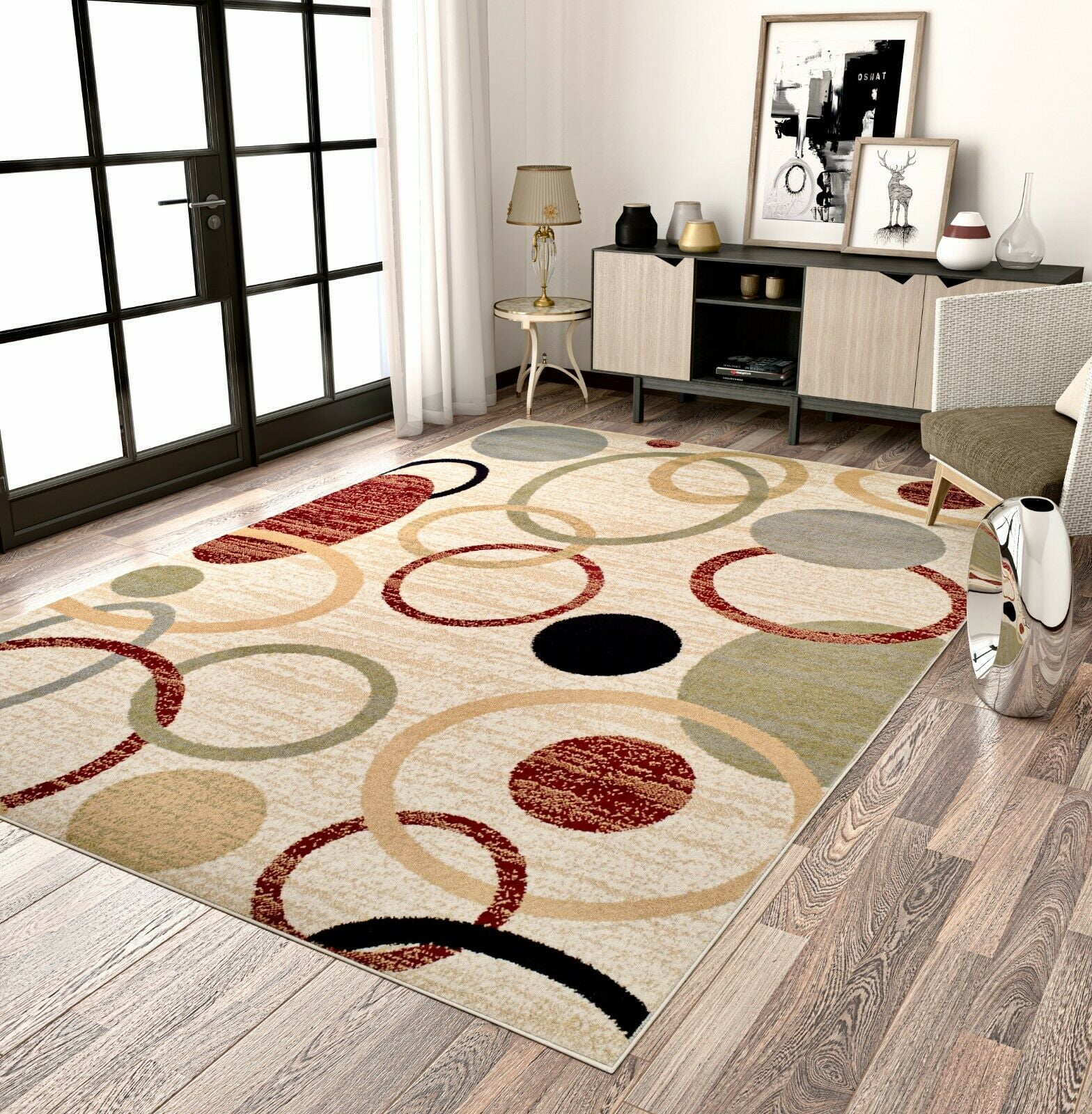 Large Modern Area Rugs 8x10 Carpet Flooring Rug Floor Cream 5x8 Rugs ...