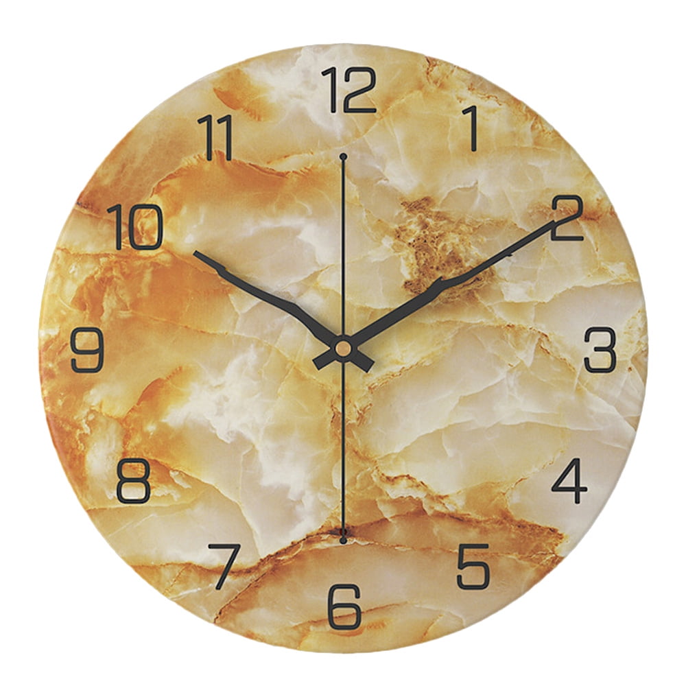 Large Modern Clocks White Marble Wall Clock Living Room Decor Silent ...