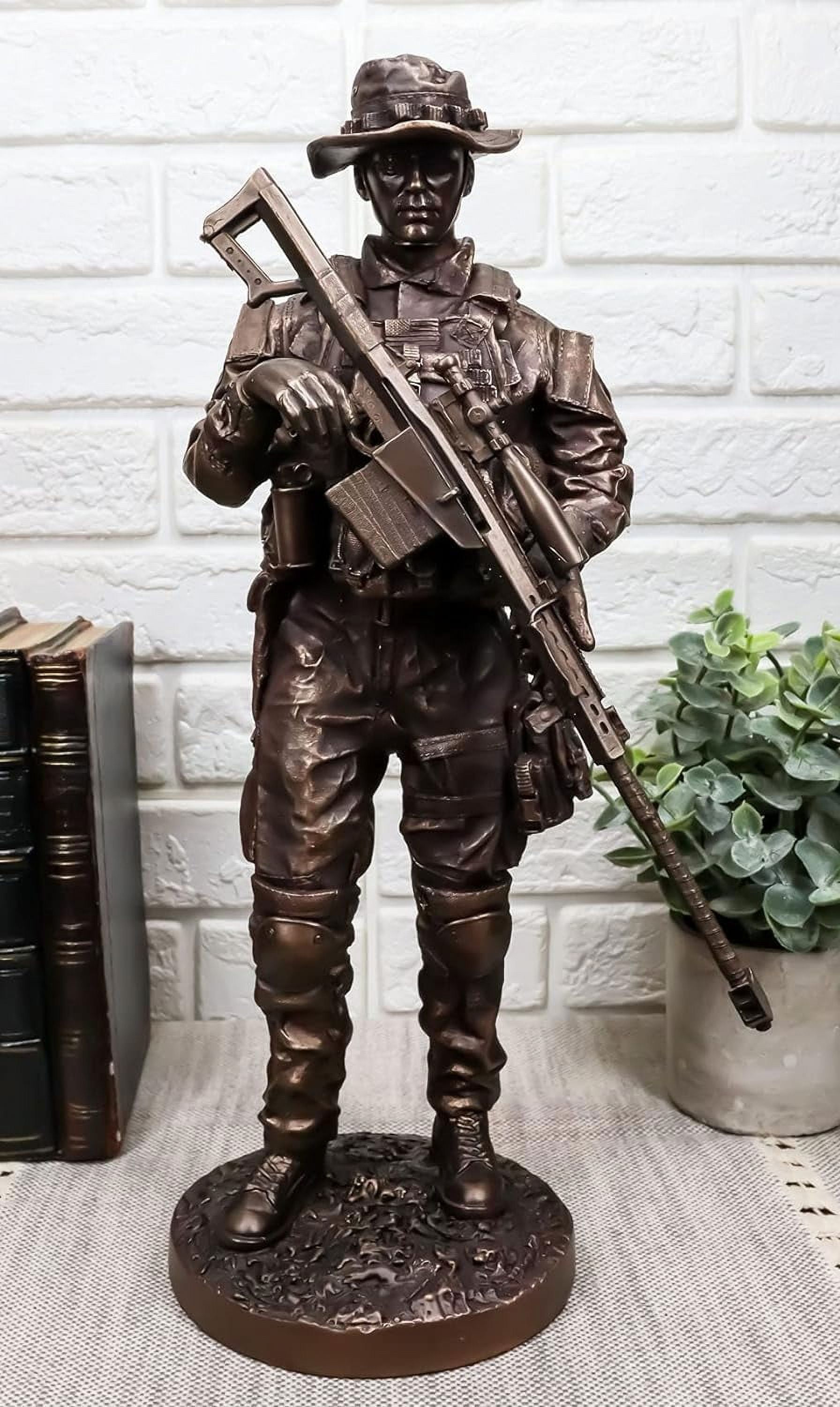 Large Modern Military Marine Soldier Statue 13" Tall Special Task Force ...