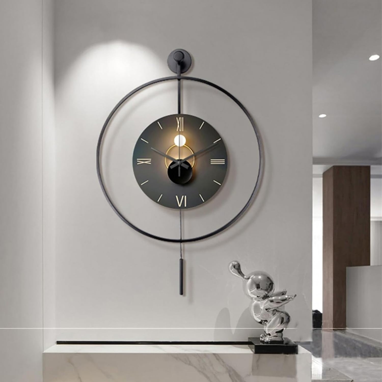 Large Modern Pendulum Wall Clock,20 in Wall Clocks for Living Room ...