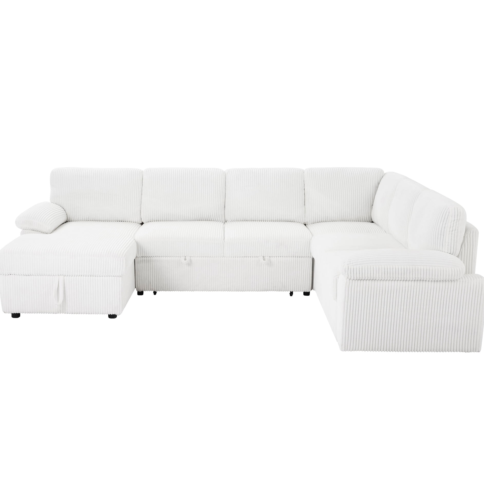 Large Modular Sectional For Home - Corduroy Upholstered Deep Seat And ...