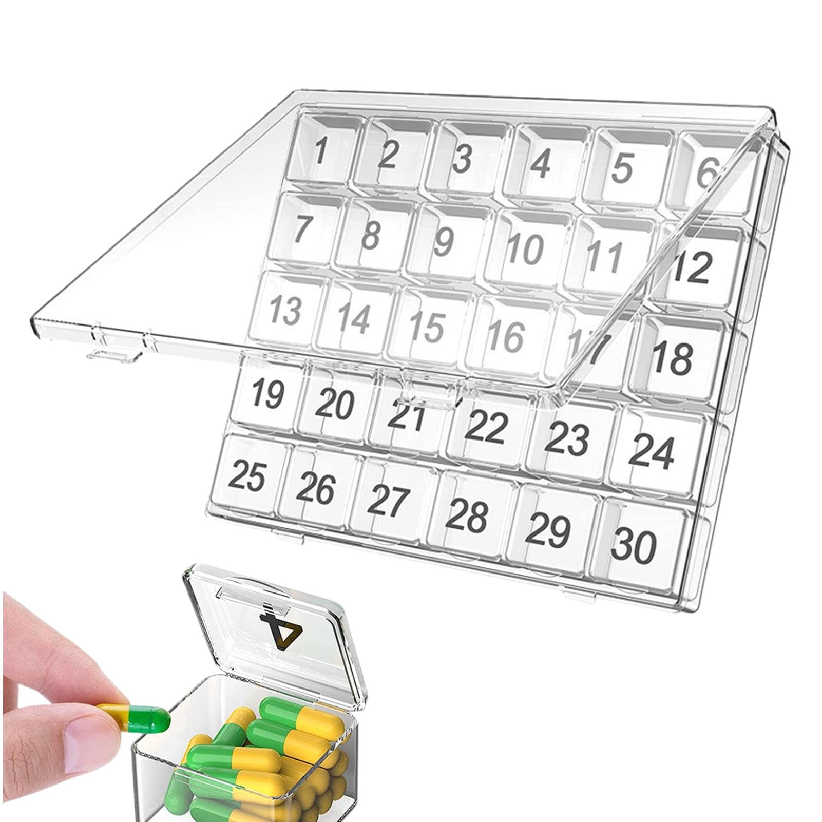 Large Monthly Pill Organizer, 30 Day Pill Organizer, Big Compartment ...