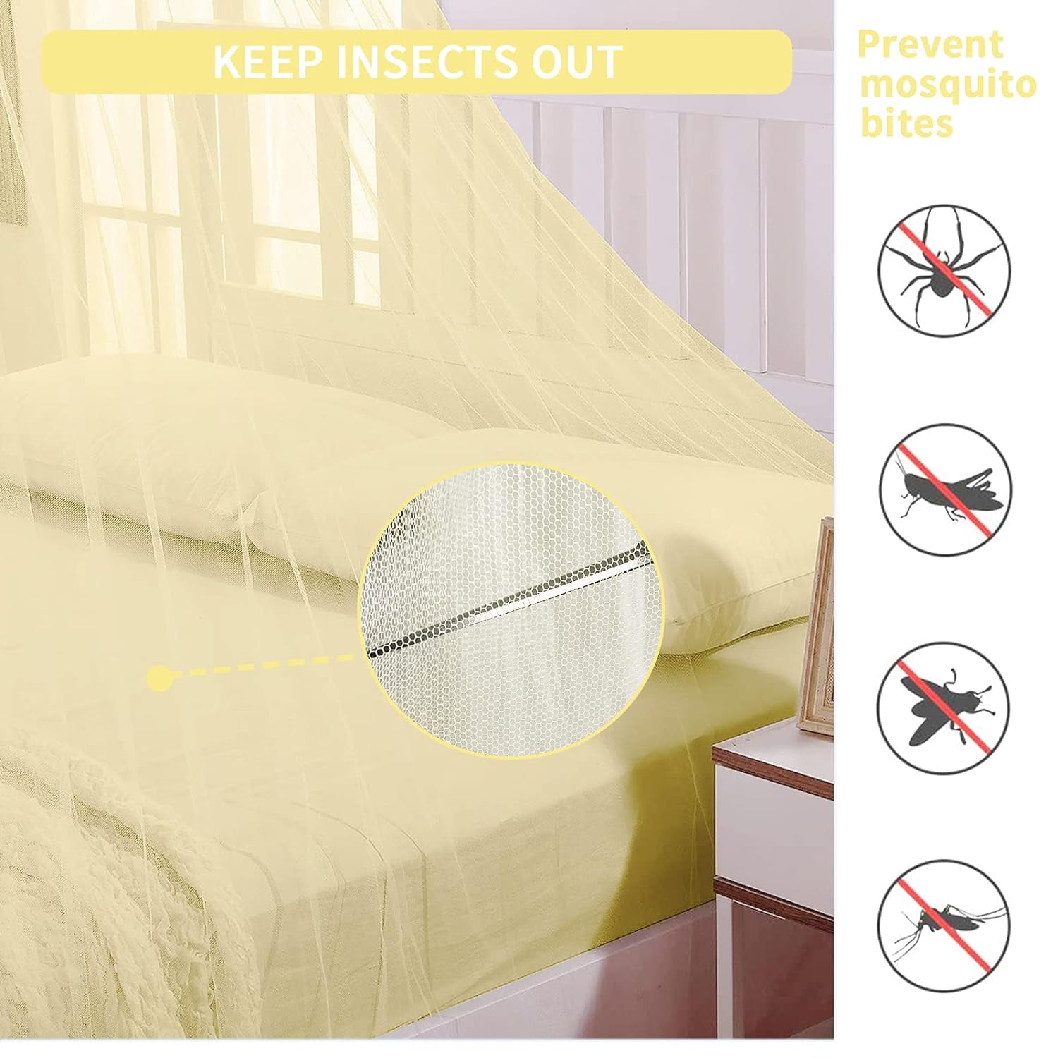 Large Mosquito Net Protects Against Insects And Mosquitoes,Repellent ...