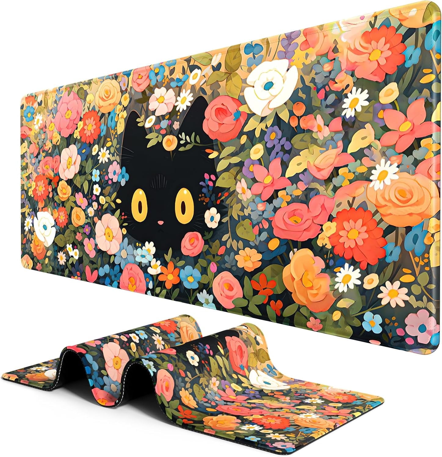 Large Mouse Pad, Cute Cat Desk Pad, XL Extended Gaming Mouse Pad, Desk ...