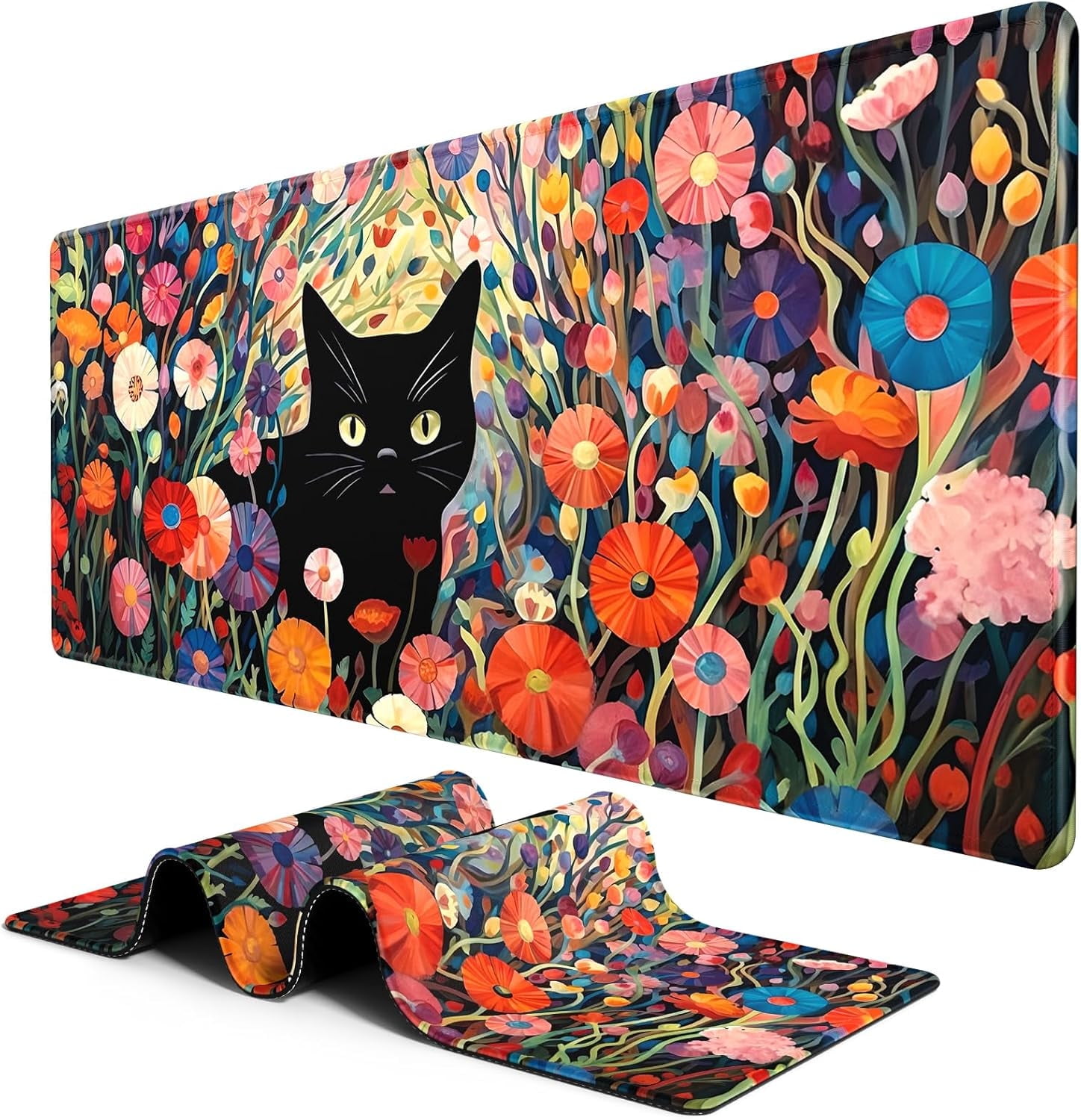 Large Mouse Pad, Cute Cat Desk Pad, XL Extended Gaming Mouse Pad, Desk ...