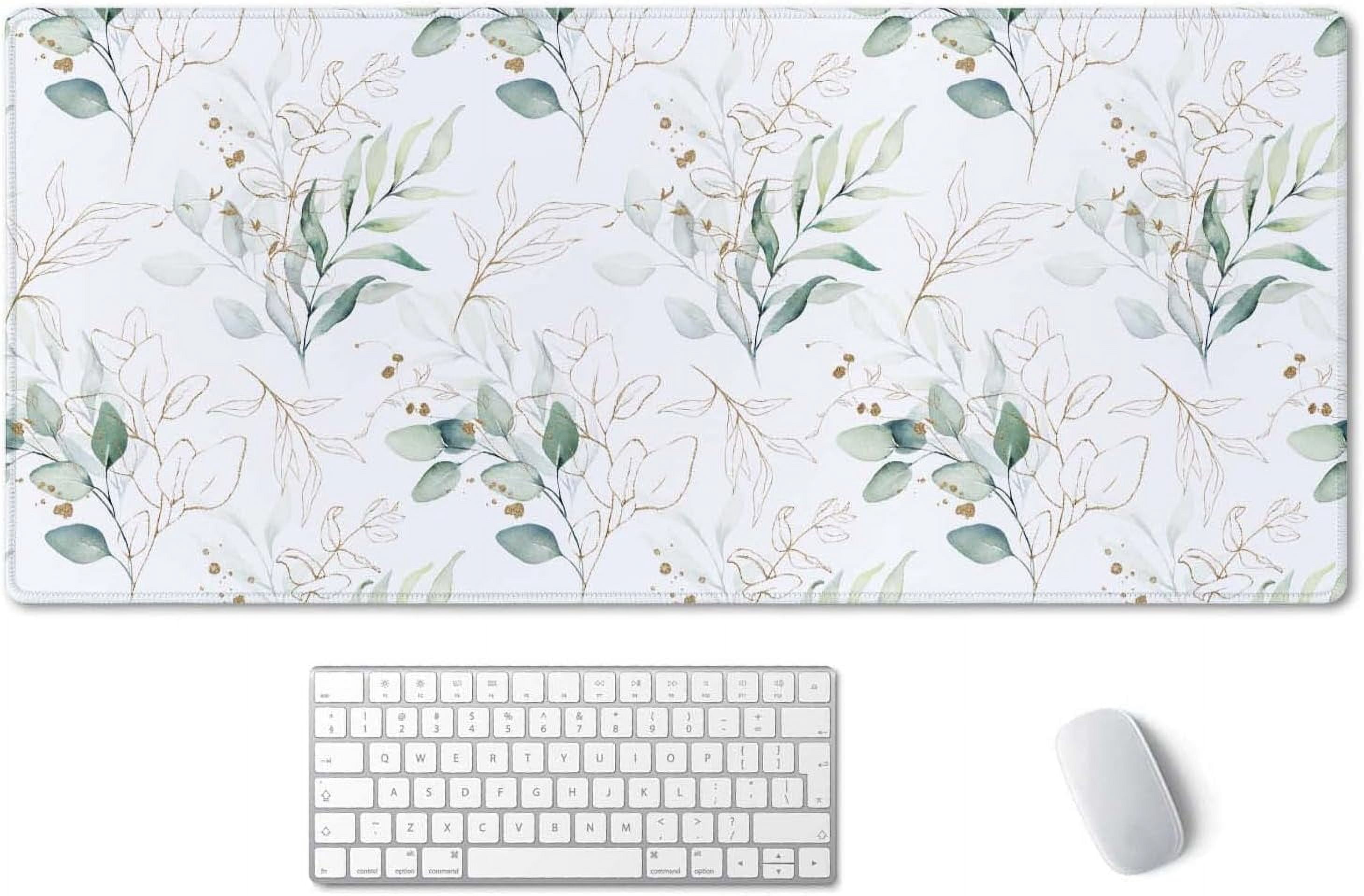 Large Mouse Pad, Cute Floral Desk Mat for Desktop, Women Girls ...