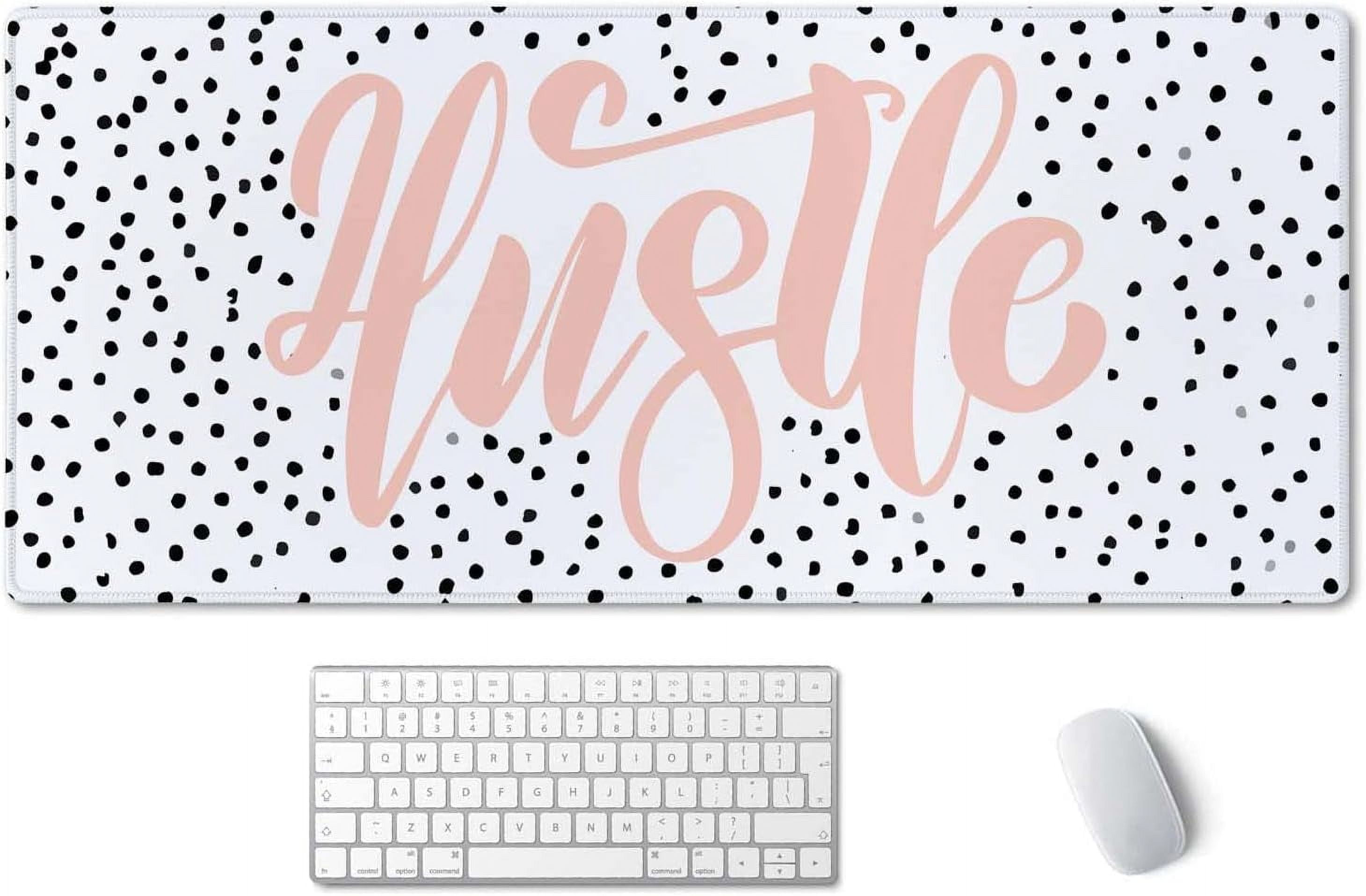 Large Mouse Pad, Cute Hustle Desk Mat for Desktop, Women Girls ...