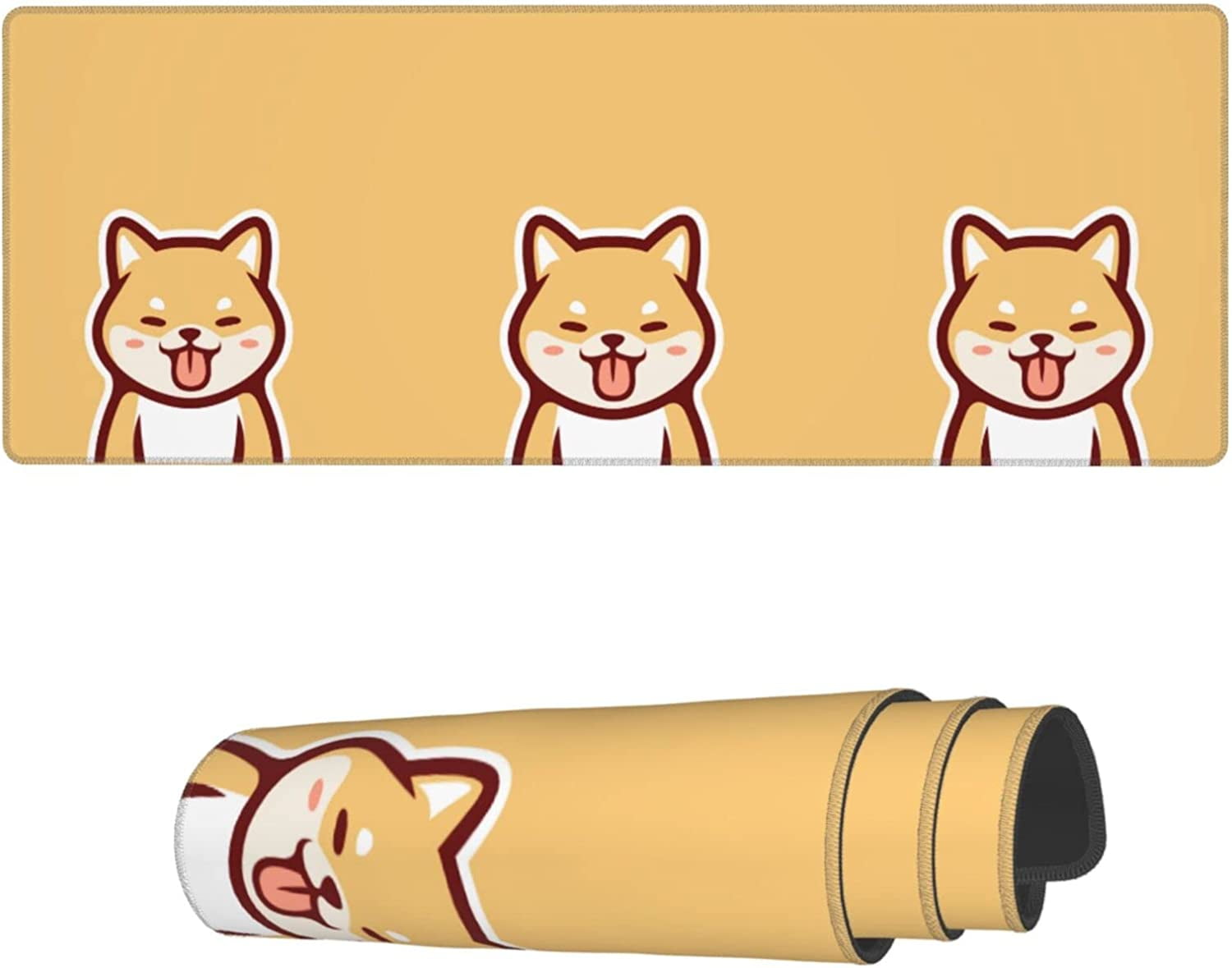 Large Mouse Pad Cute Kawaii Shiba Inu Dog Extended Gaming Mouse Pad ...