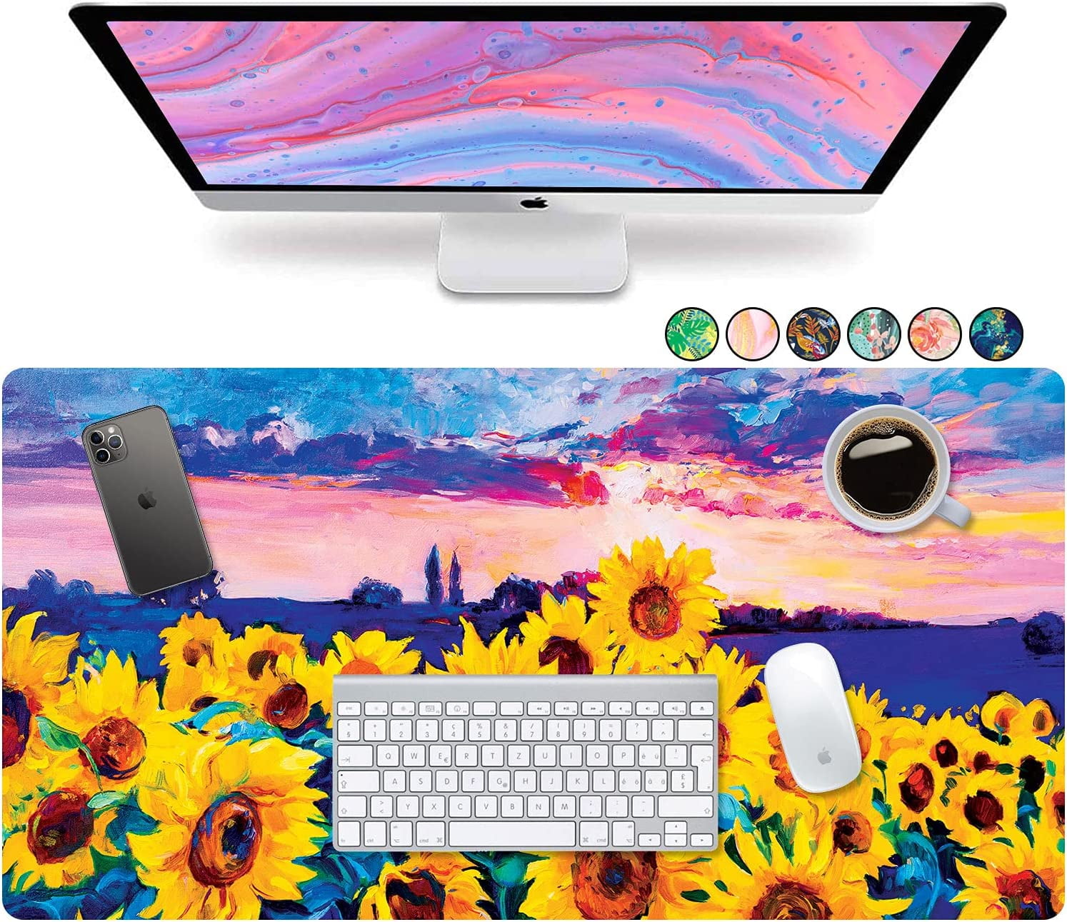 Large Mouse Pad, Desk Mat, Keyboard Pad, Desktop Home Office School ...