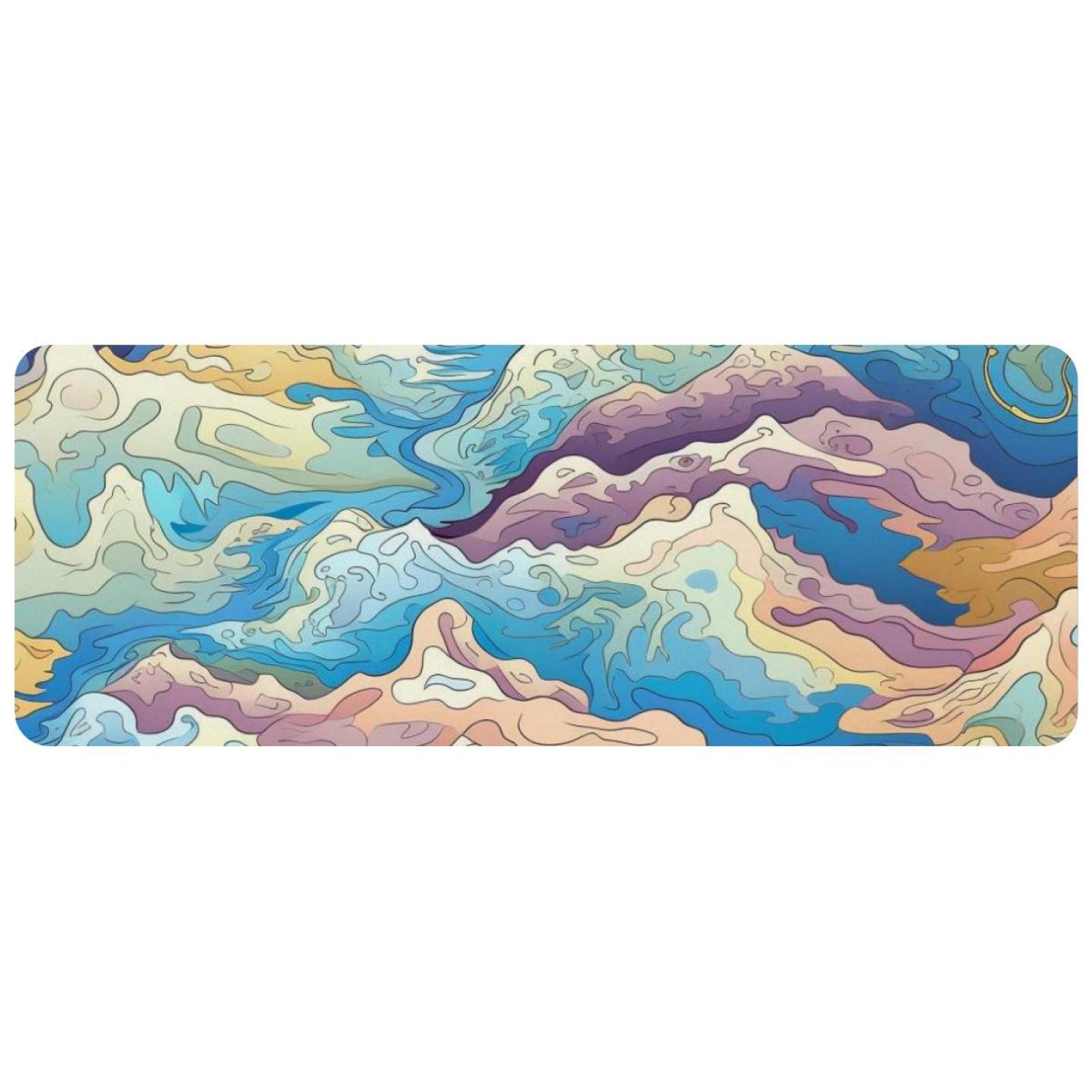 Large Mouse Pad, Desk Mat for Desktop Gaming Desk Pad, Map Cloud ...