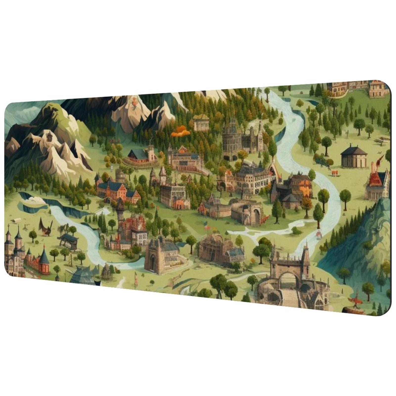 Large Mouse Pad, Desk Mat for Desktop Gaming Desk Pad, Map Tiles Desk ...