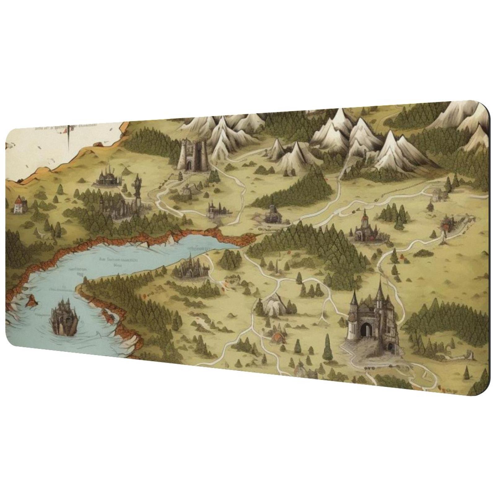Large Mouse Pad, Desk Mat for Desktop Gaming Desk Pad, Map Tiles Print ...