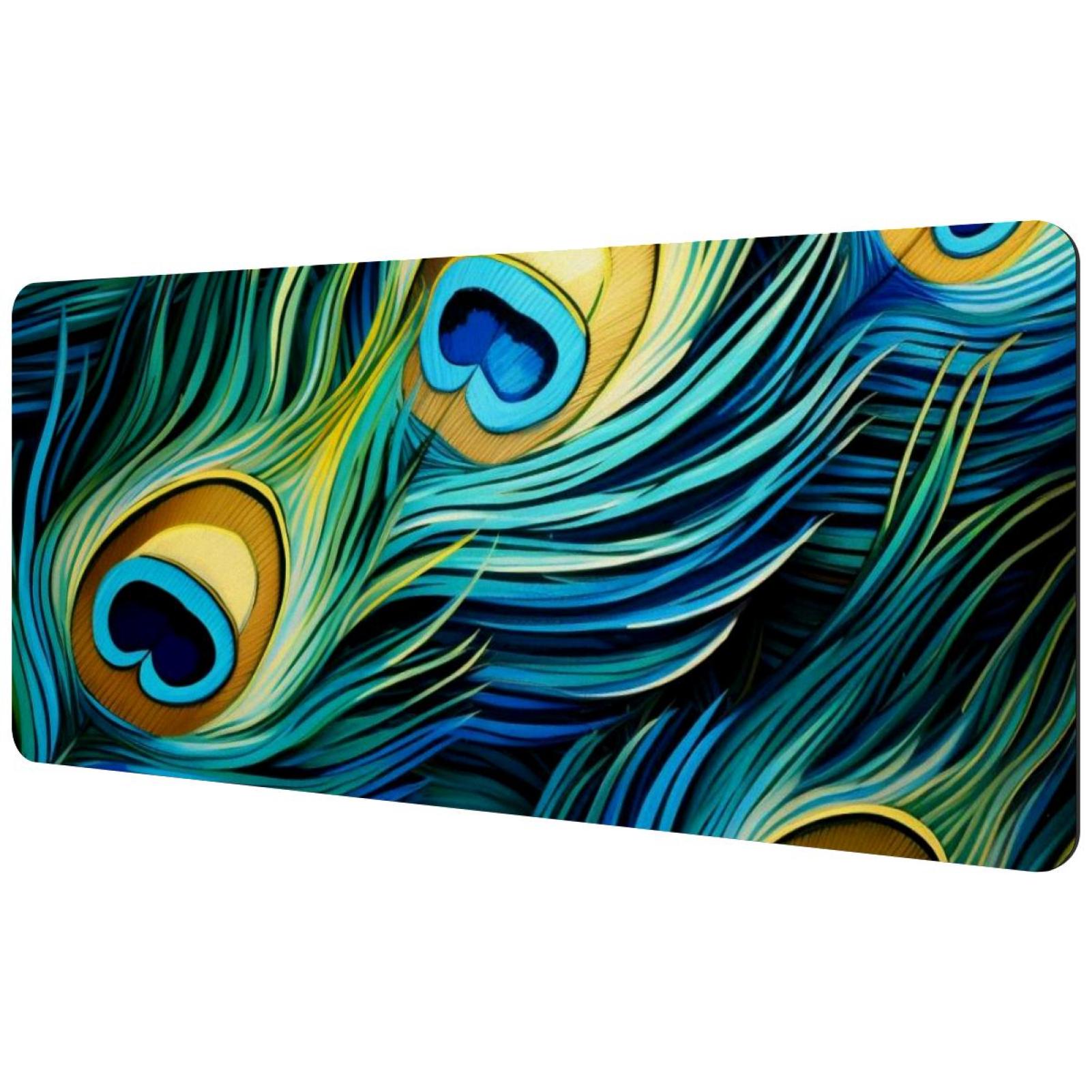 Large Mouse Pad, Desk Mat for Desktop Gaming Desk Pad, Peacock Feather ...