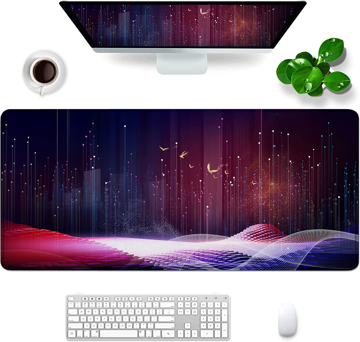 Large Mouse Pad for Desk, XXL Gaming Mouse Pad 35x15.7x0.12inch Desk ...