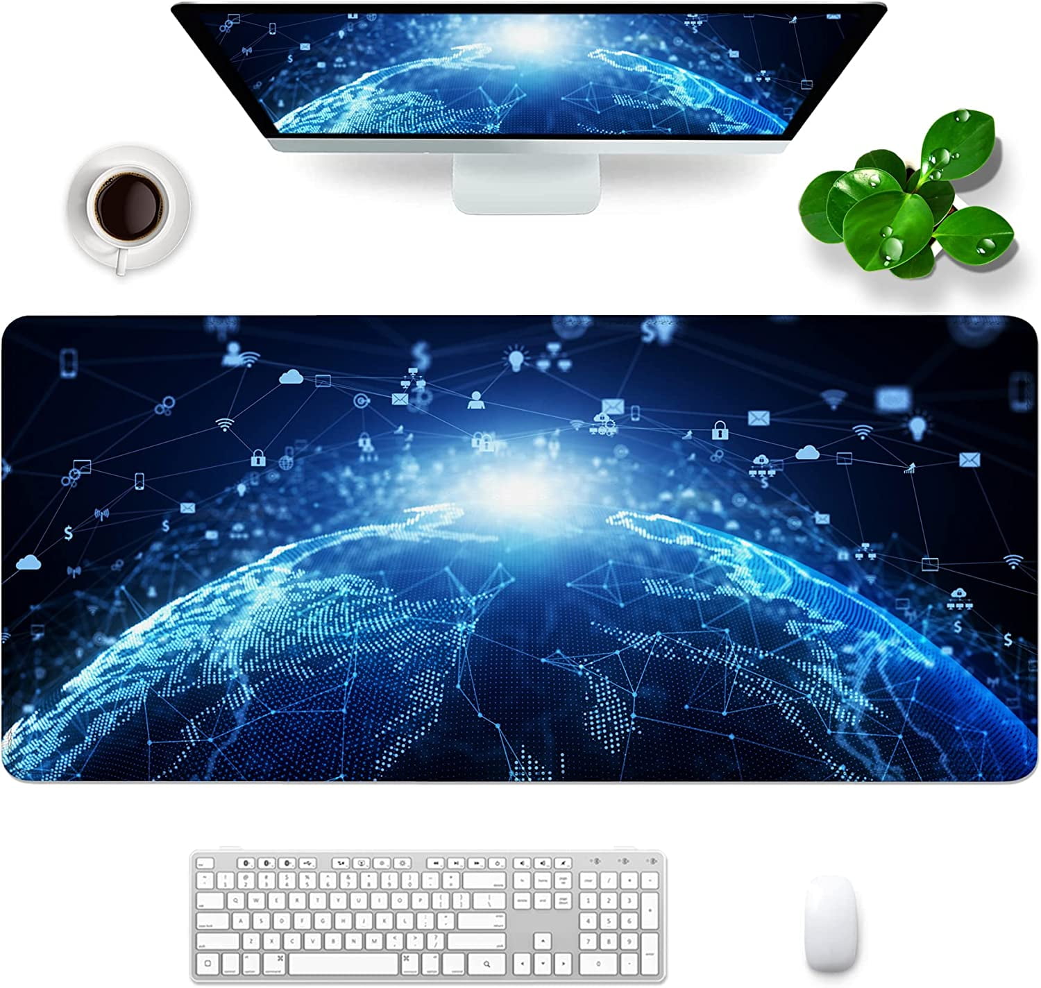 Large Mouse Pad for Desk, XXL Gaming Mouse Pad 35x15.7x0.12inch Desk ...