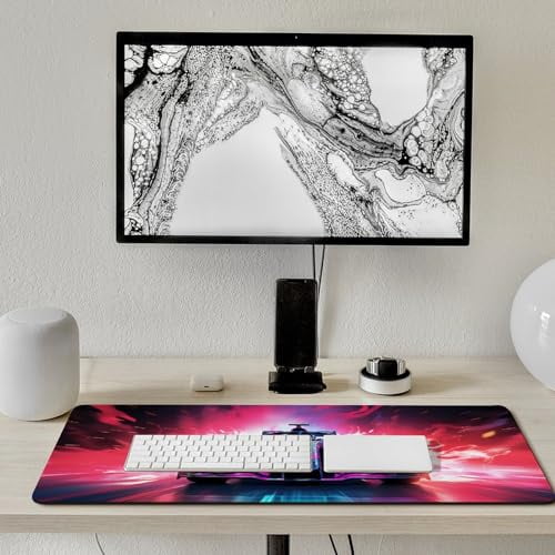 Large Mouse Pad F1 Racing Flame Cyber Synthwave Vaporwave Desk Mat ...