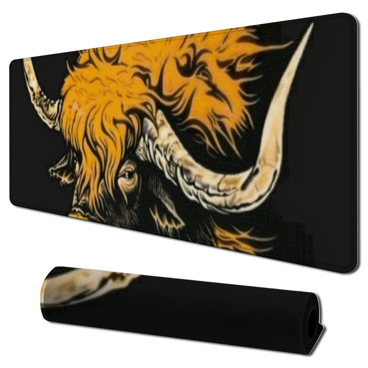 Large Mouse Pad Gaming Cute Animals Funny Highland Cattle Calf Desk Mat ...
