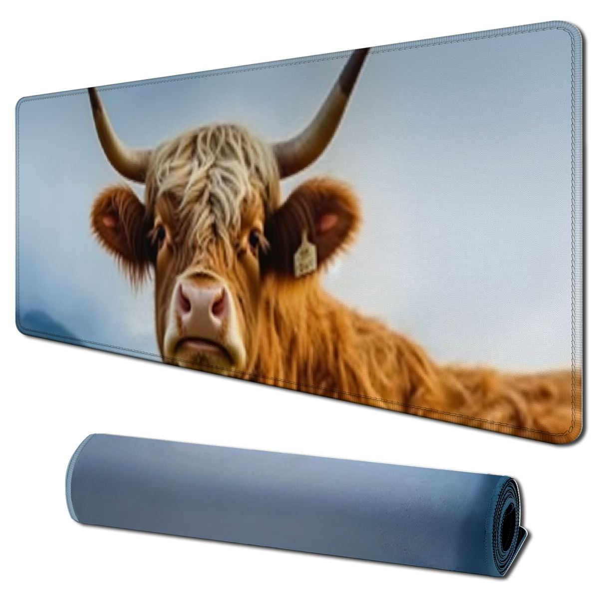 Large Mouse Pad Gaming Funny Animals Cool Highland Cattle Big Computer ...