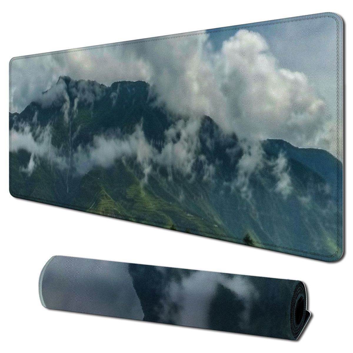 Large Mouse Pad Gaming Landscape Farmland Ladder Green Mountains Desk ...