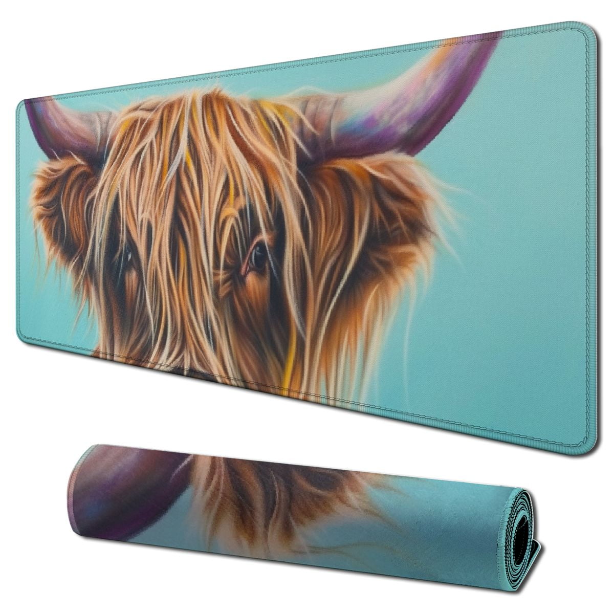 Large Mouse Pad Gaming Mousepad Aesthetic Highland Cattle Funny Animals ...