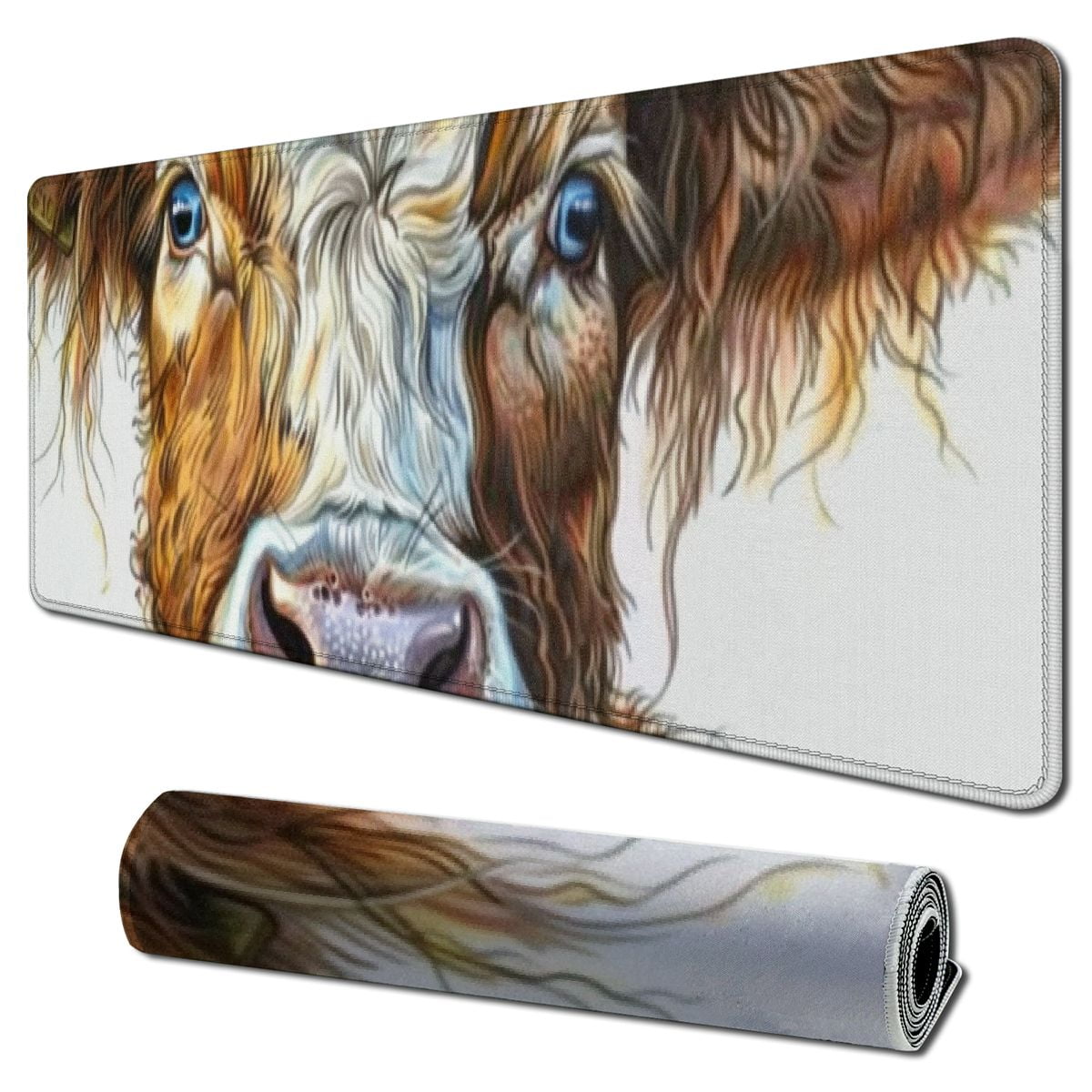 Large Mouse Pad Gaming Mousepad Animals Highland Cattle Cute Calf Desk ...