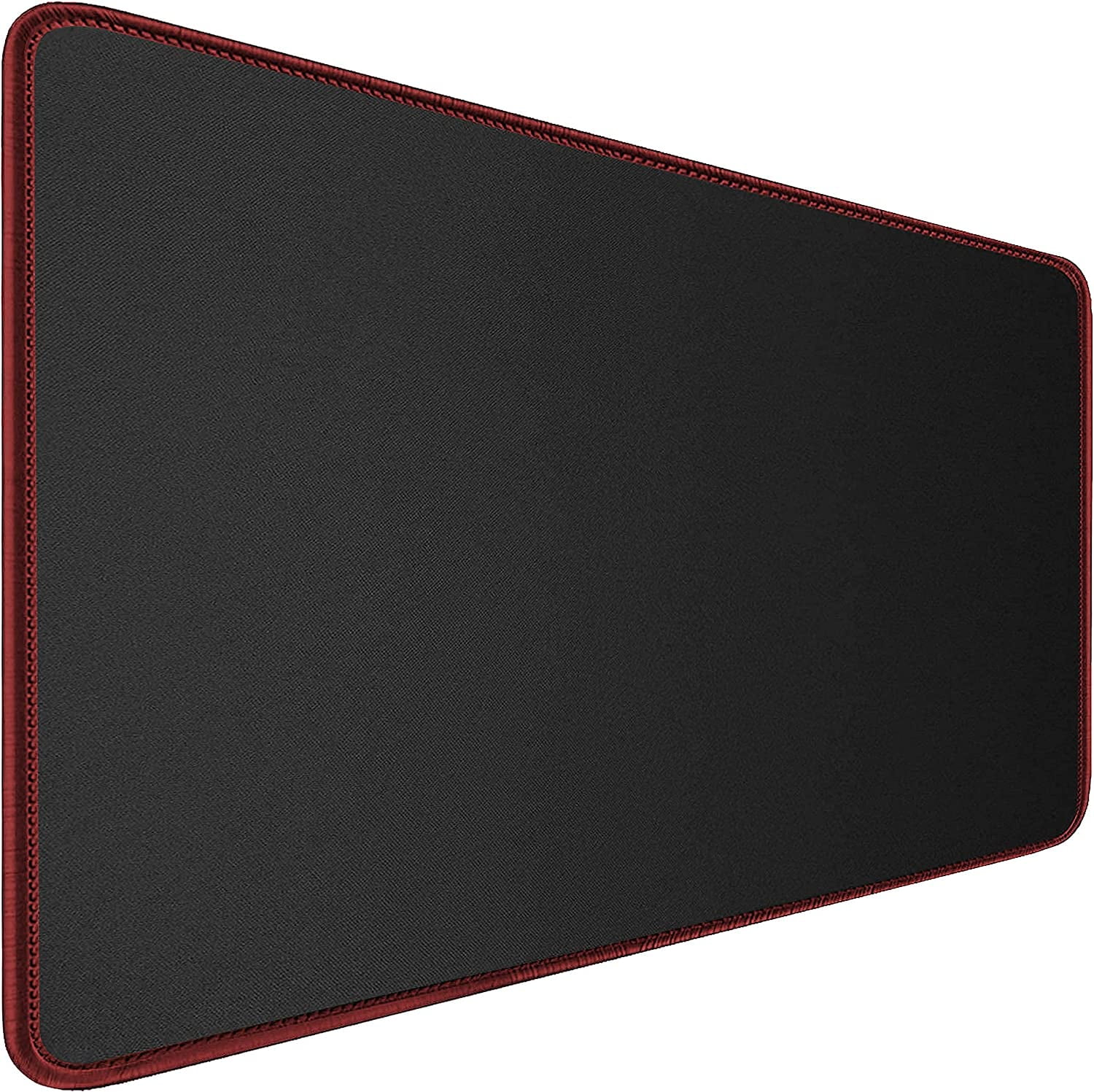 Large Mouse Pad Gaming Mousepad Black with Red Stitched Edges 36"x12 ...
