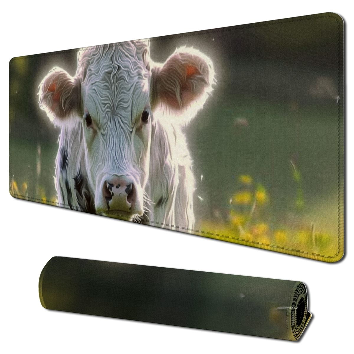 Large Mouse Pad Gaming Mousepad Calf Animals Cute Highland Cattle Desk ...